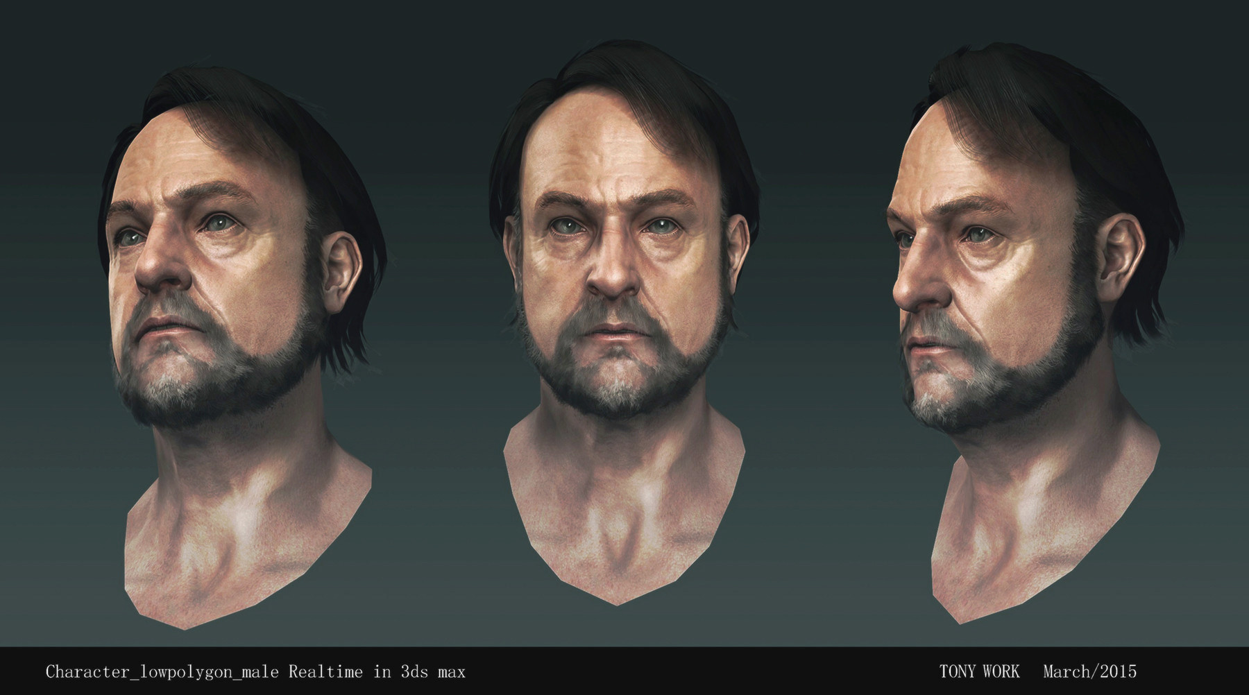 ArtStation - Male head game model