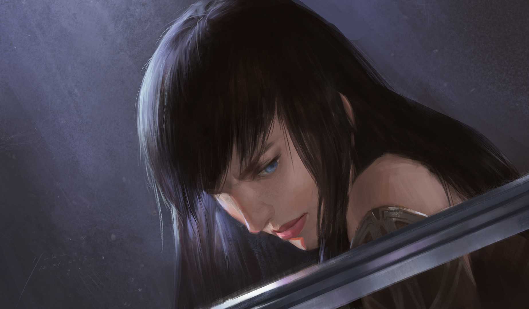 ArtStation - The sword against the shoulder