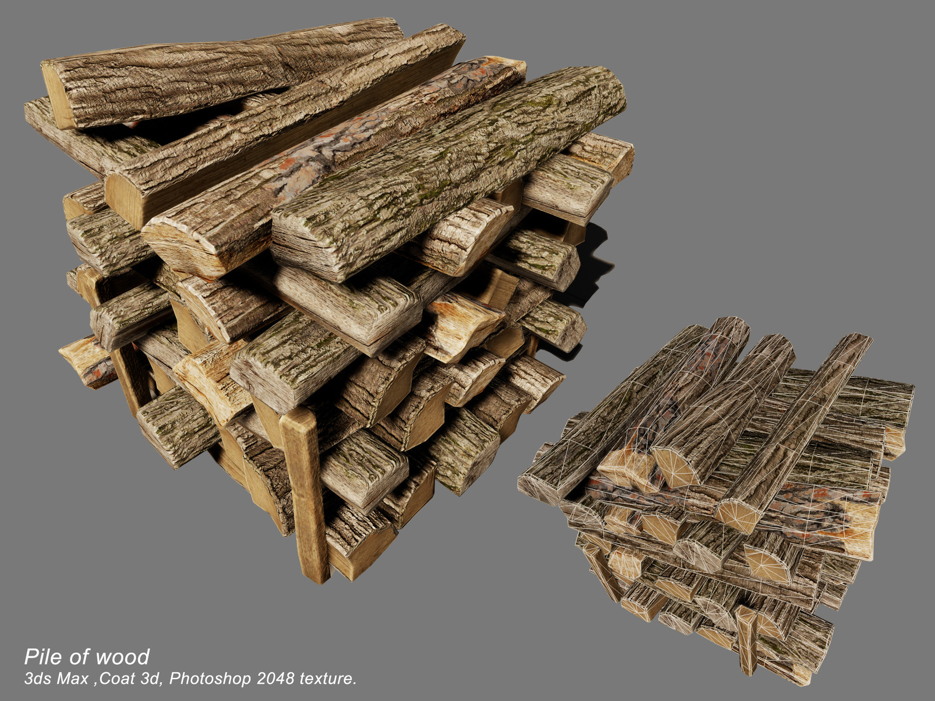 ArtStation - Pile of wood