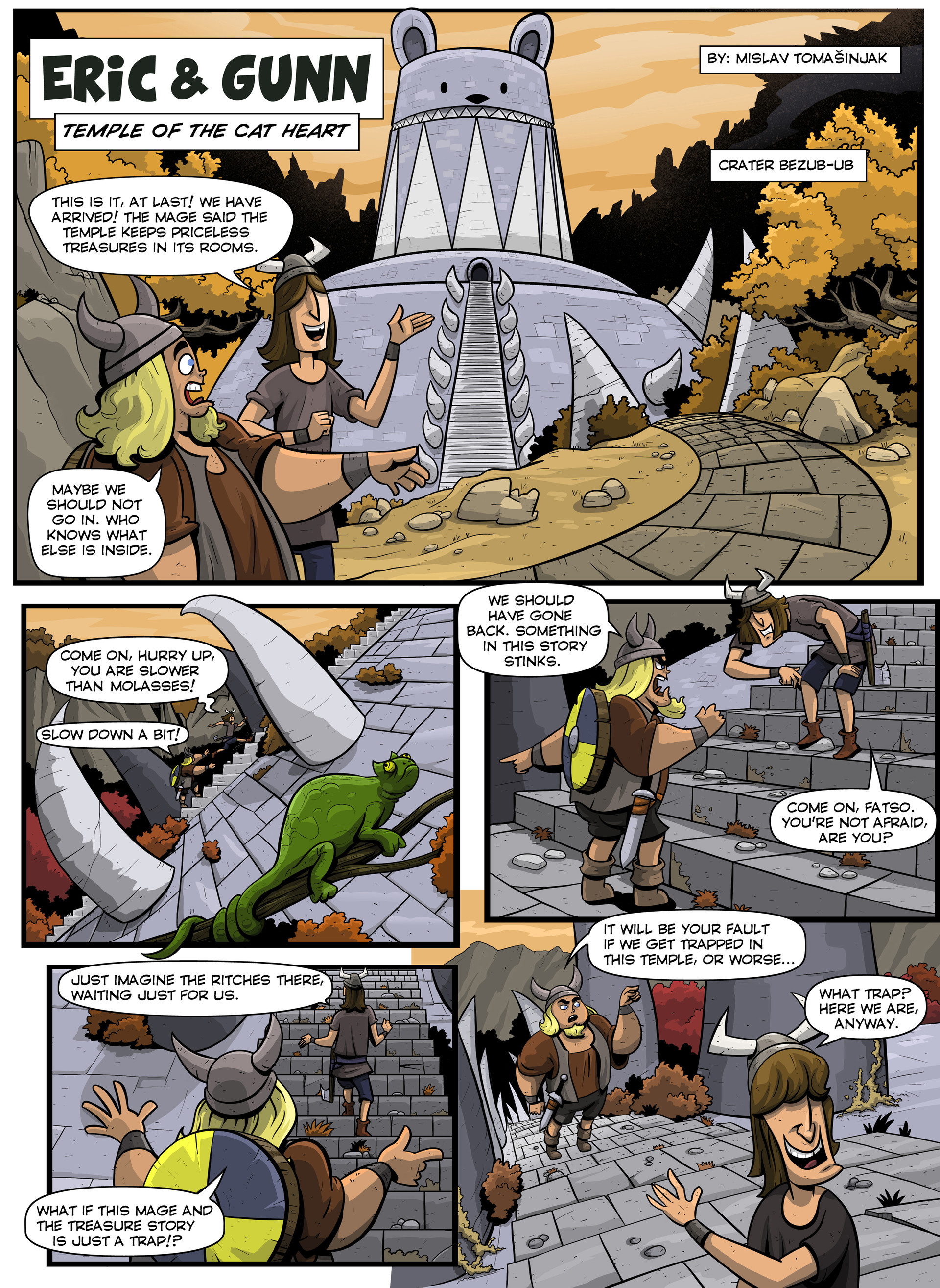 ArtStation - Comic about adventures of two young Vikings Eric & Gunn ...