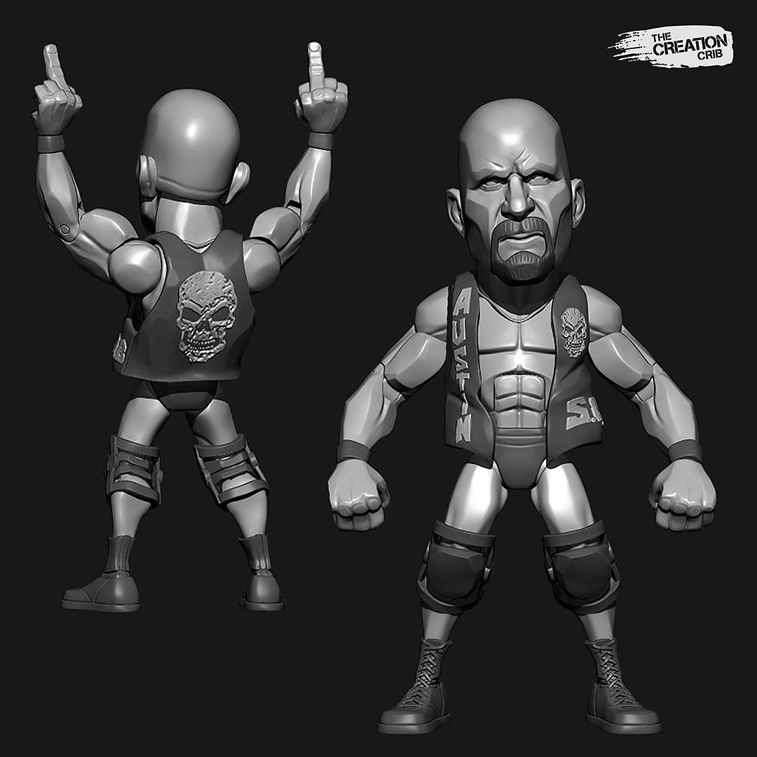 Brian Baity - Stone Cold Steve Austin stylized designer toy concept