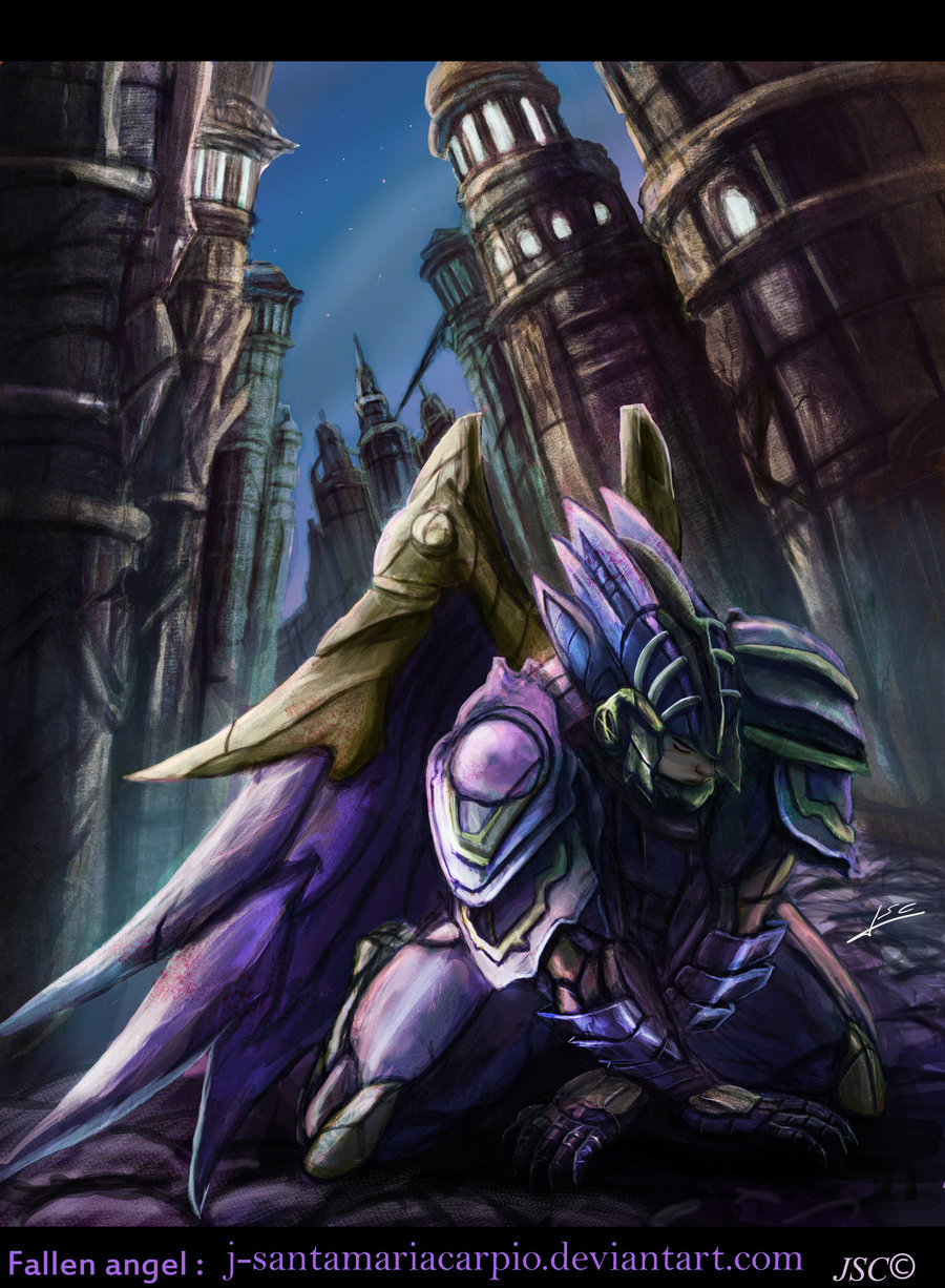 ArtStation - League of legends Garen fallen angel skin