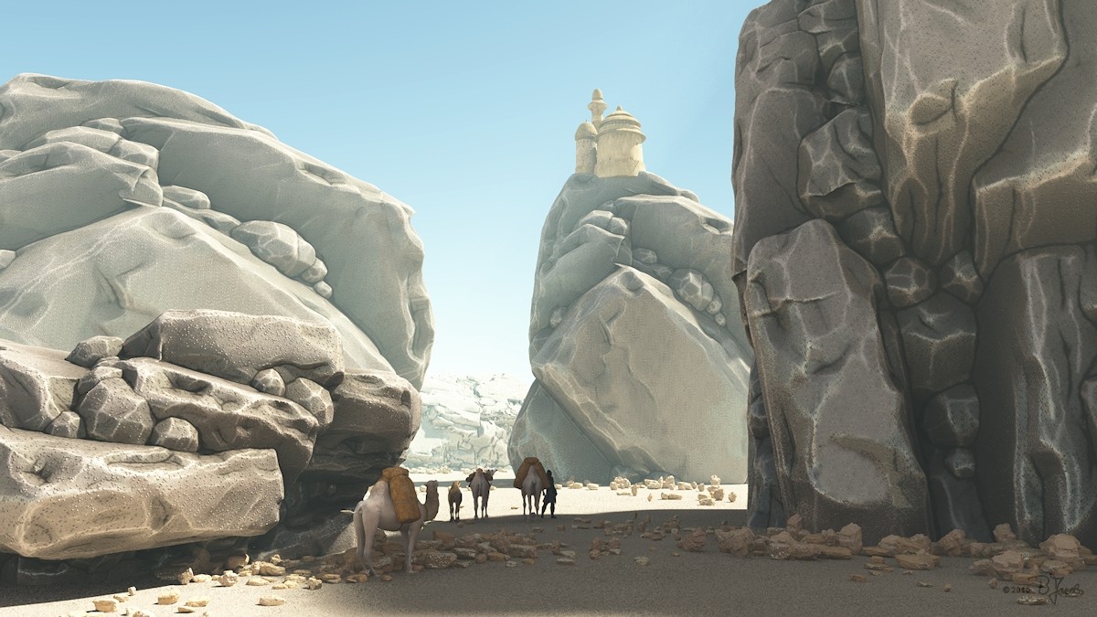 ArtStation - Desert cliffs