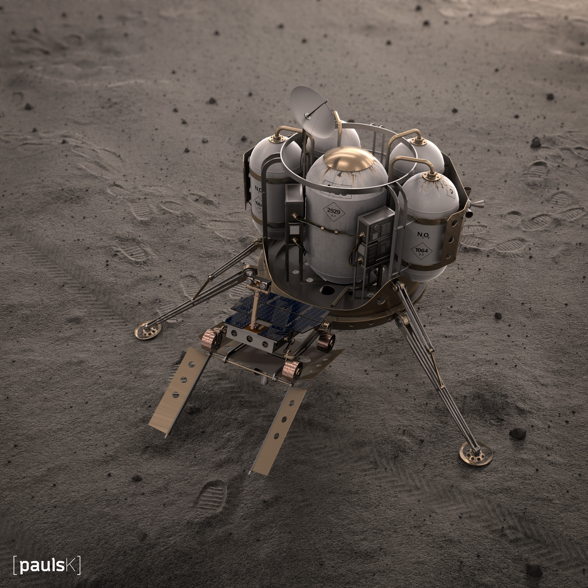 ArtStation - Lunar Lander and Rover