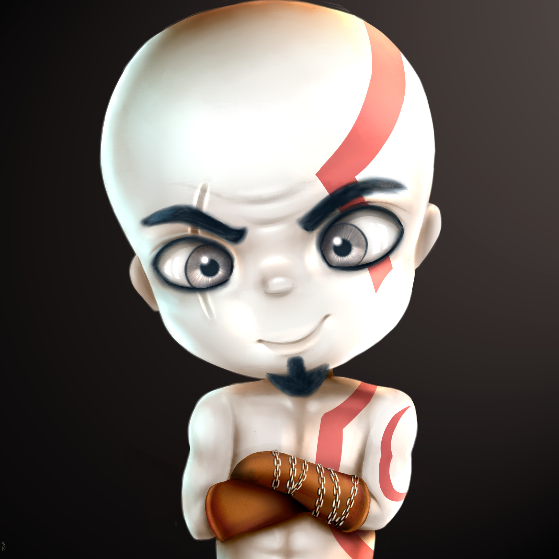 how to draw chibi kratos
