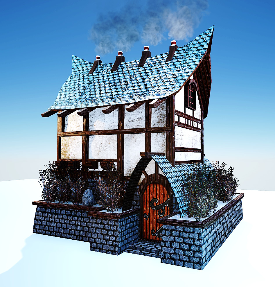 ArtStation - Fantasy House Test - Environment Test one