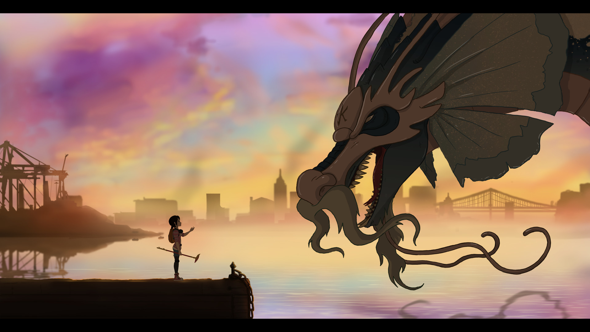 ArtStation - Key Scene: Talking to the Water Spirit