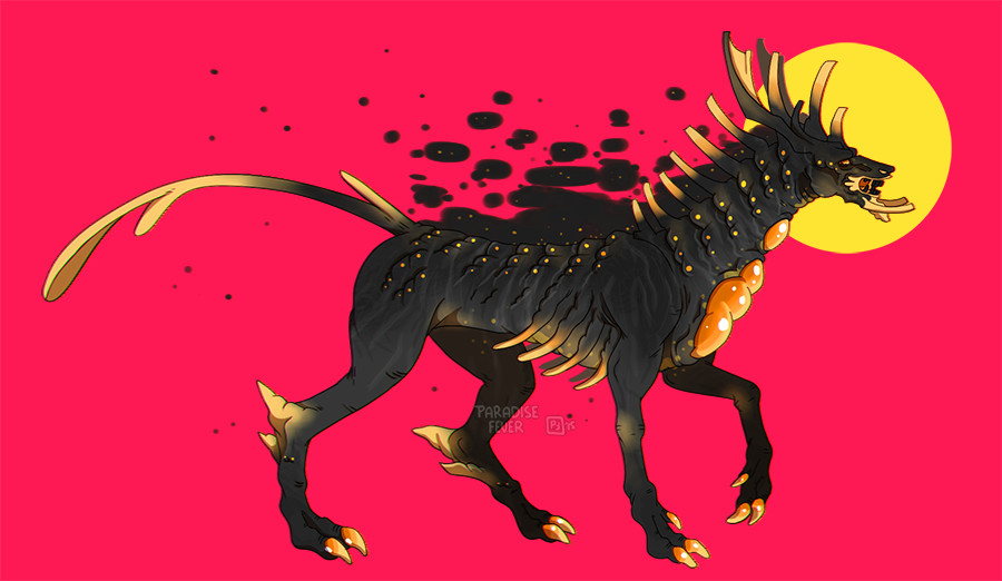 ArtStation - Creature: Ashen Kintsugi