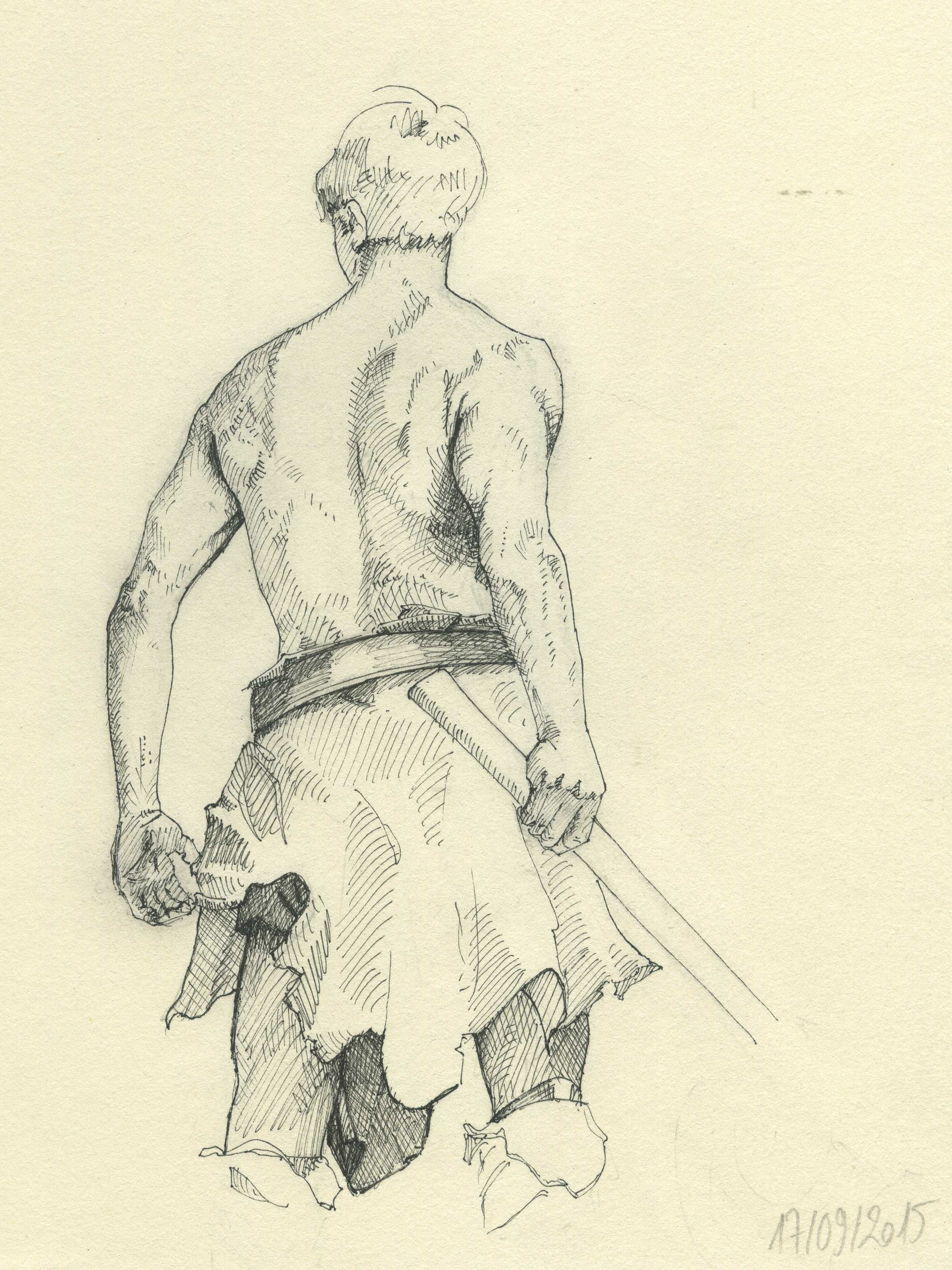 ArtStation - sketch of warrior with photo