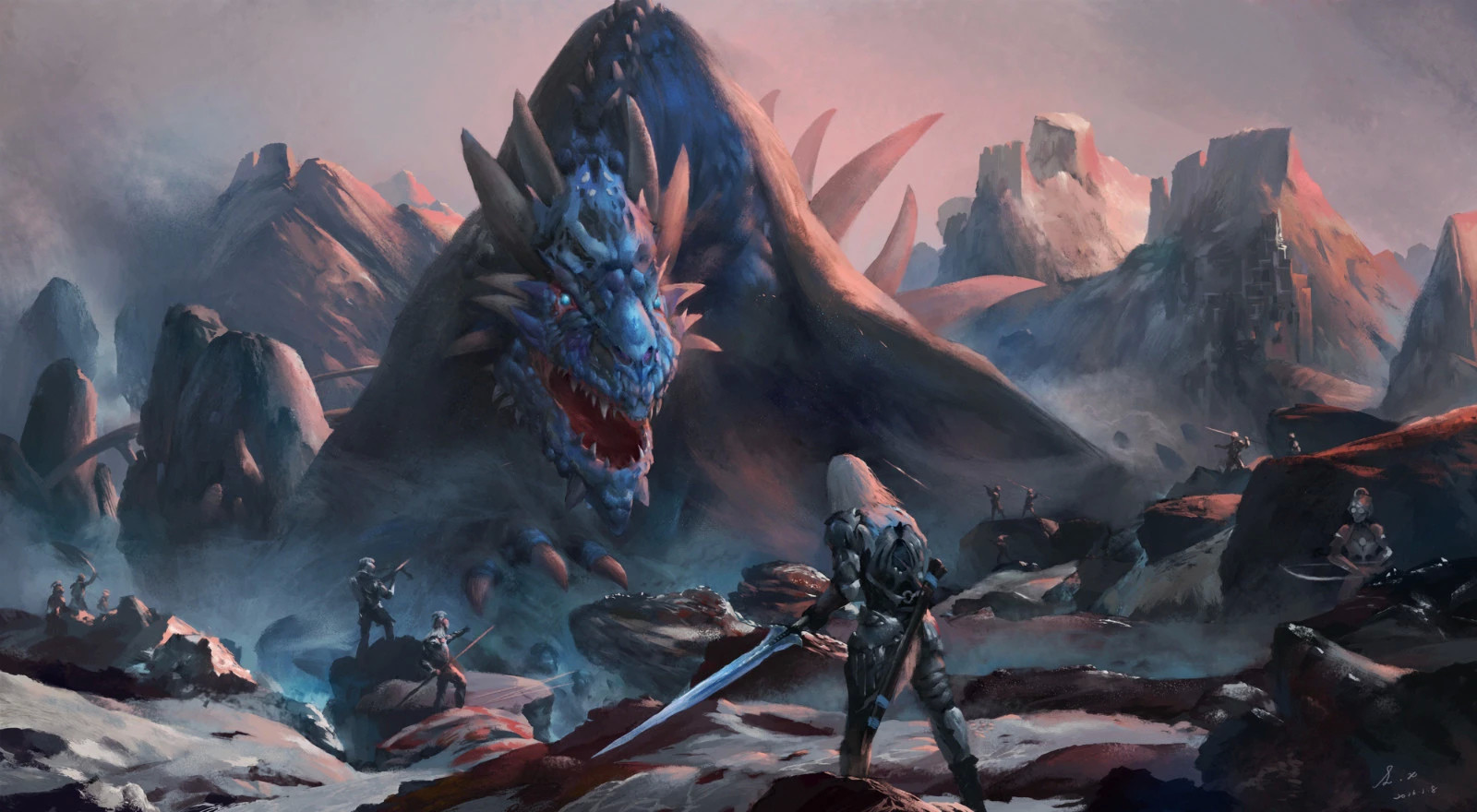 ArtStation - Blue dragon