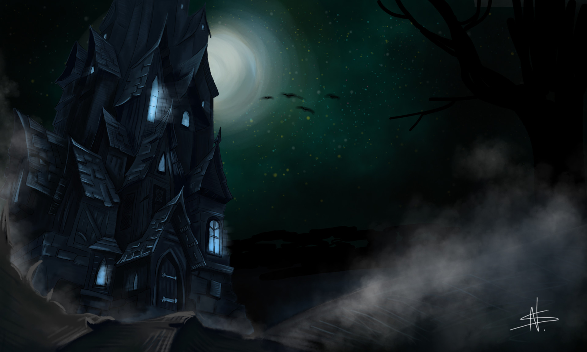 ArtStation - Castle in the dark