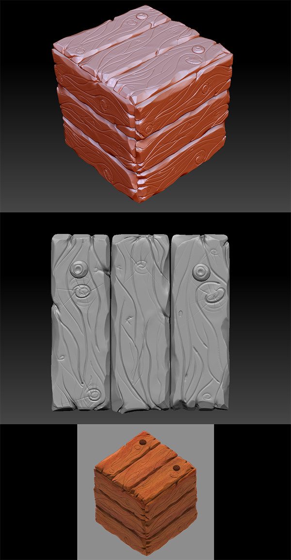 ArtStation - ZBrush Wood Work