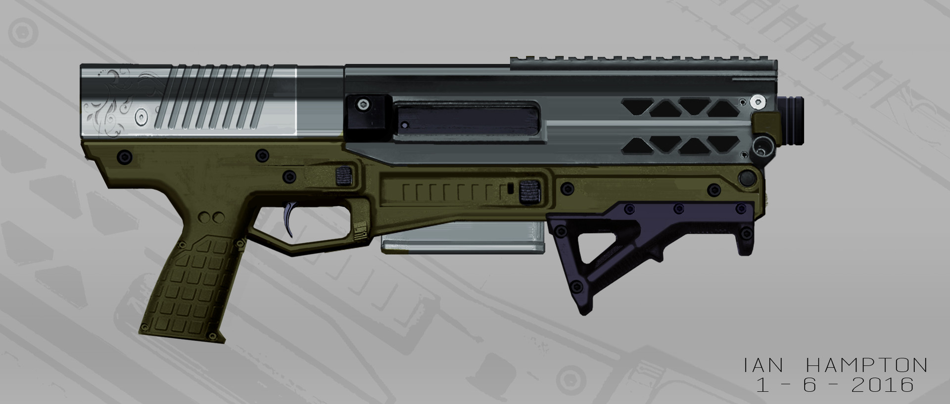 ArtStation - Sci Fi Hand Cannon