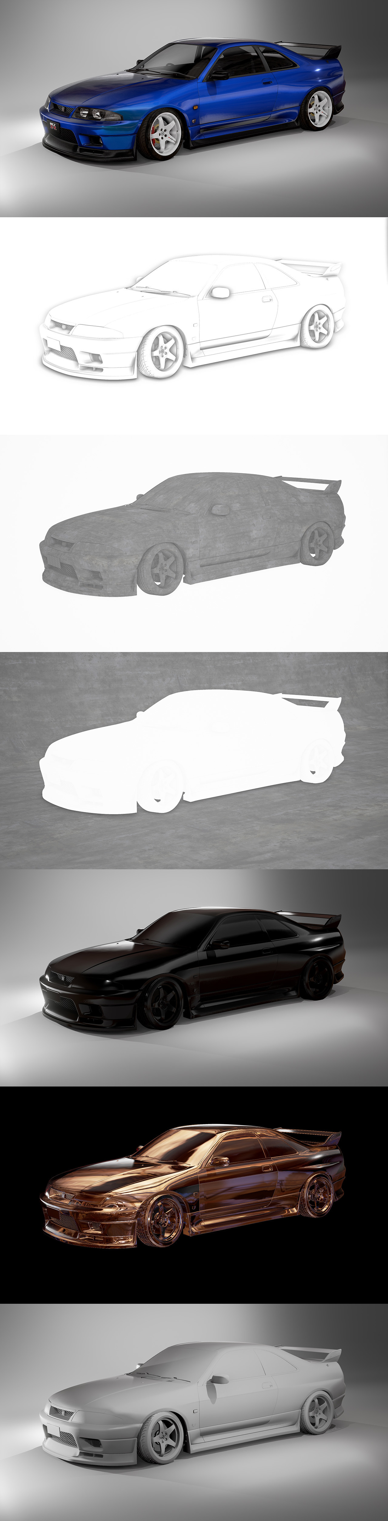 Piotr Koczan - Nissan Skyline R33 GTR - UE4 Car Render