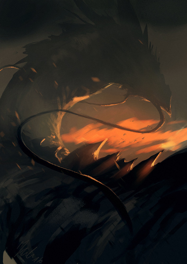 ArtStation - flying dragon