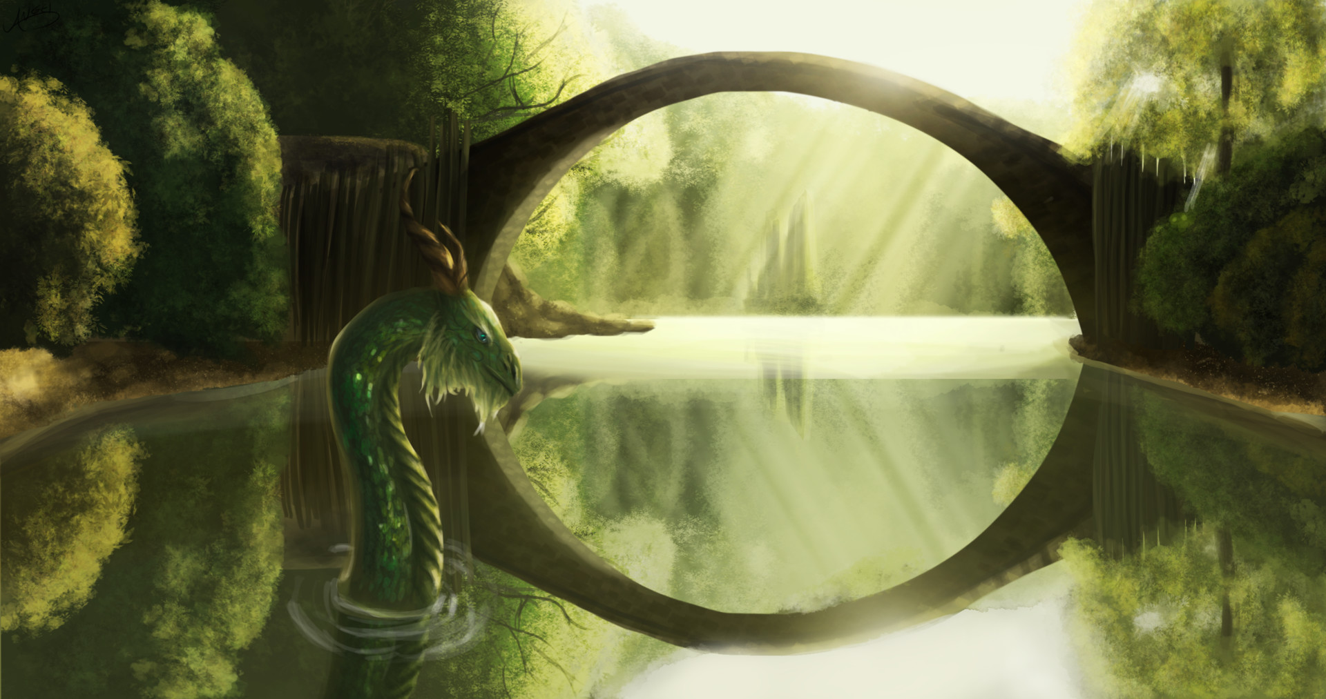 ArtStation - Green River Serpent