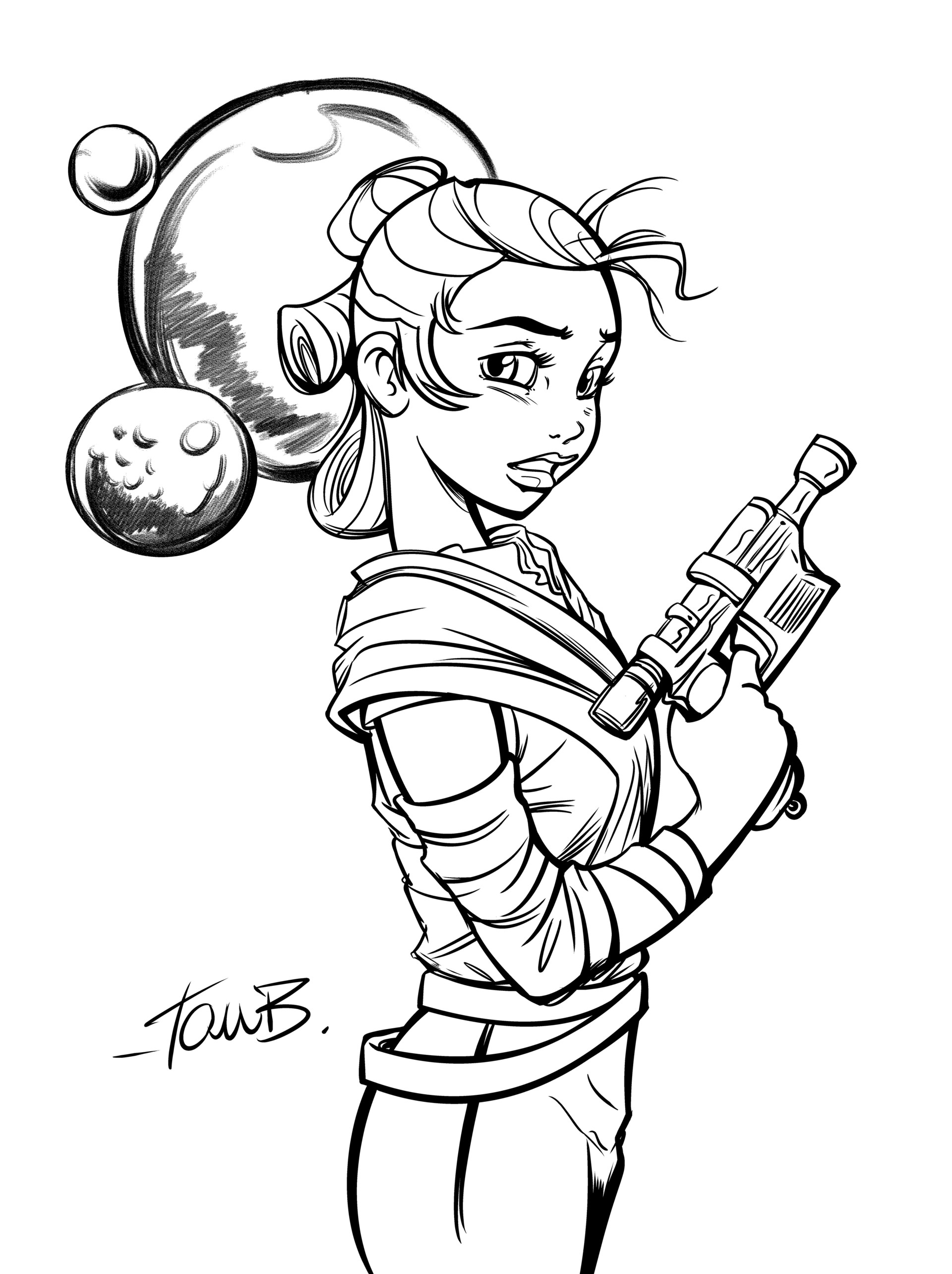 rey star wars coloring pages