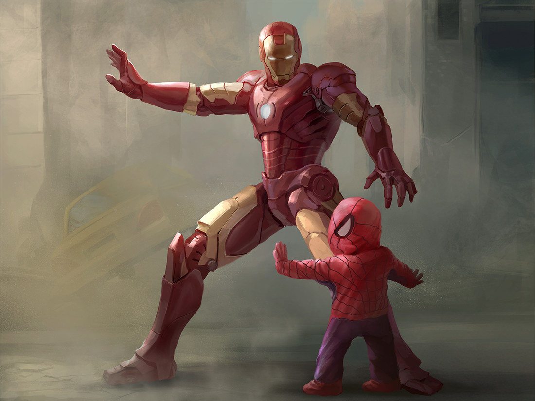 ArtStation - Spider-Man to help Iron Man