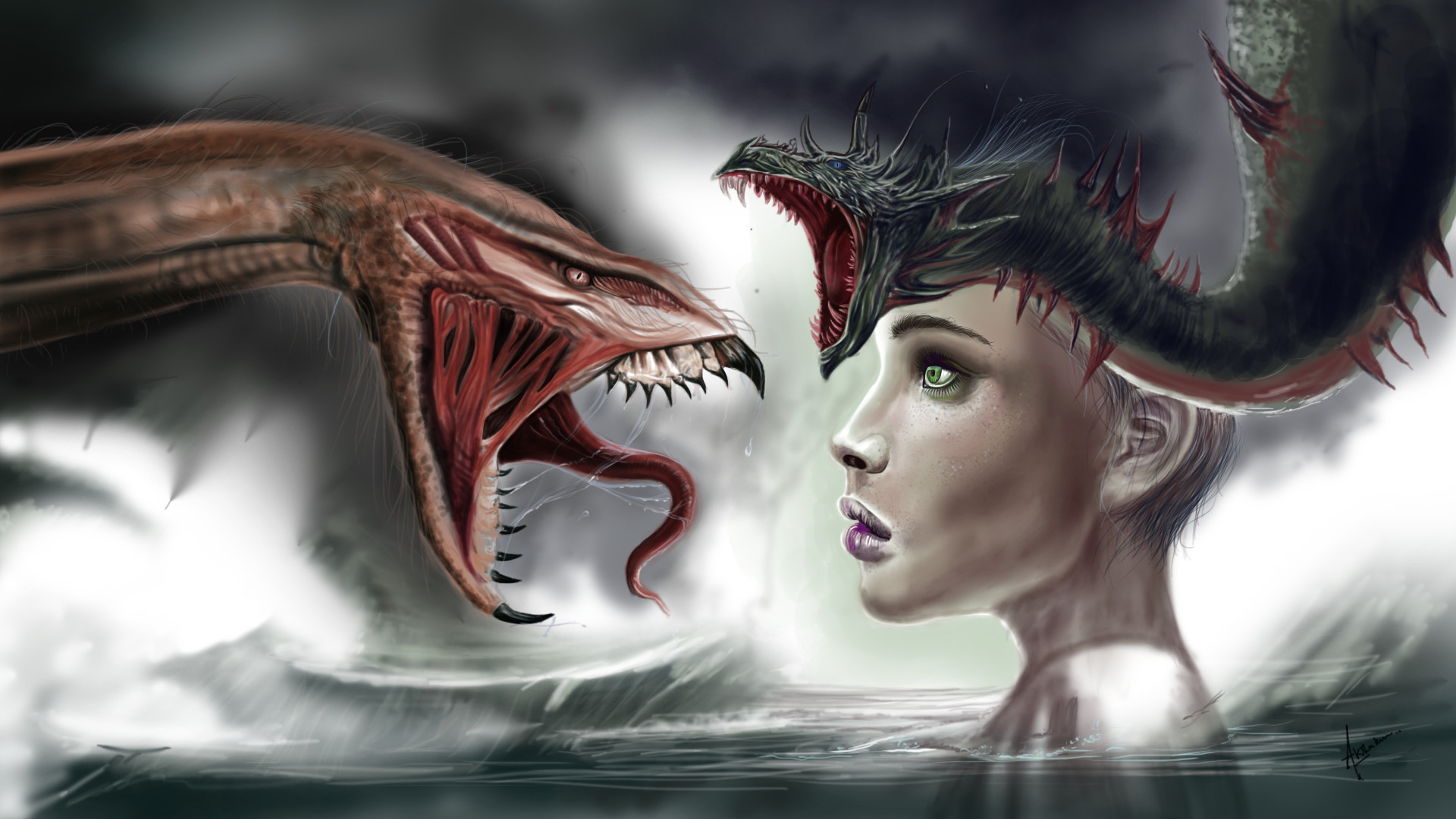 ArtStation - snake girl