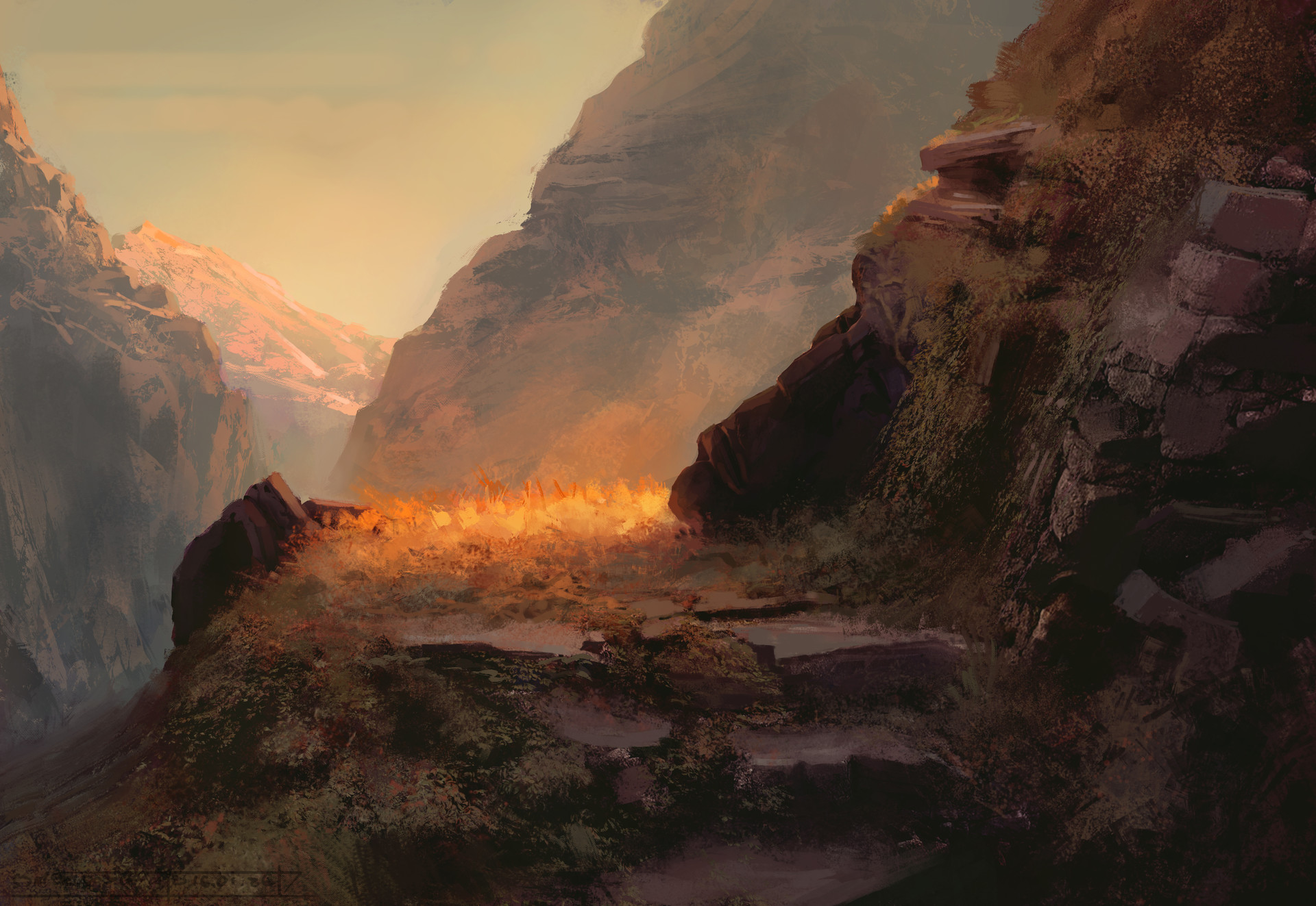 ArtStation - Cliff path
