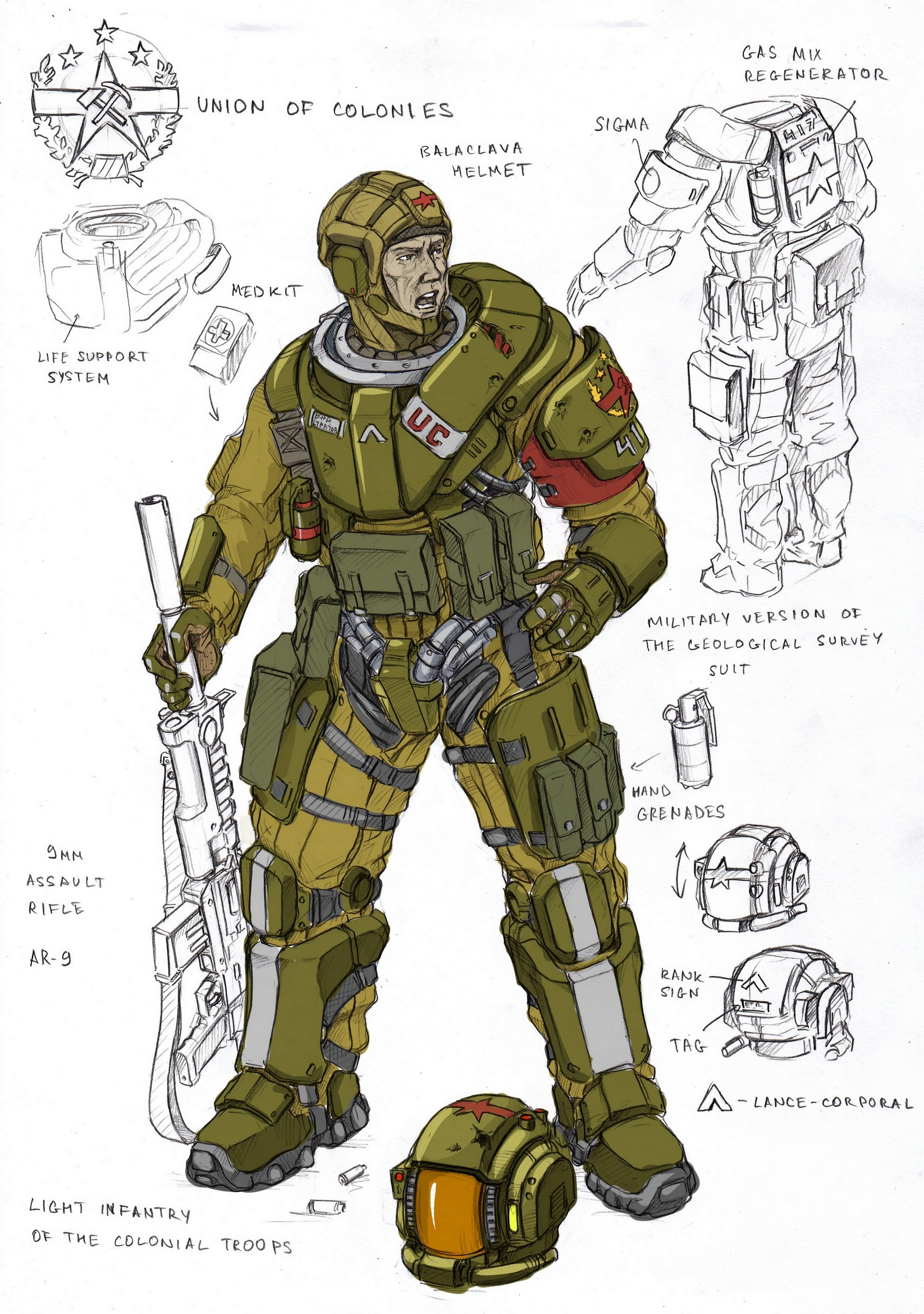 ArtStation - light colonial infantry