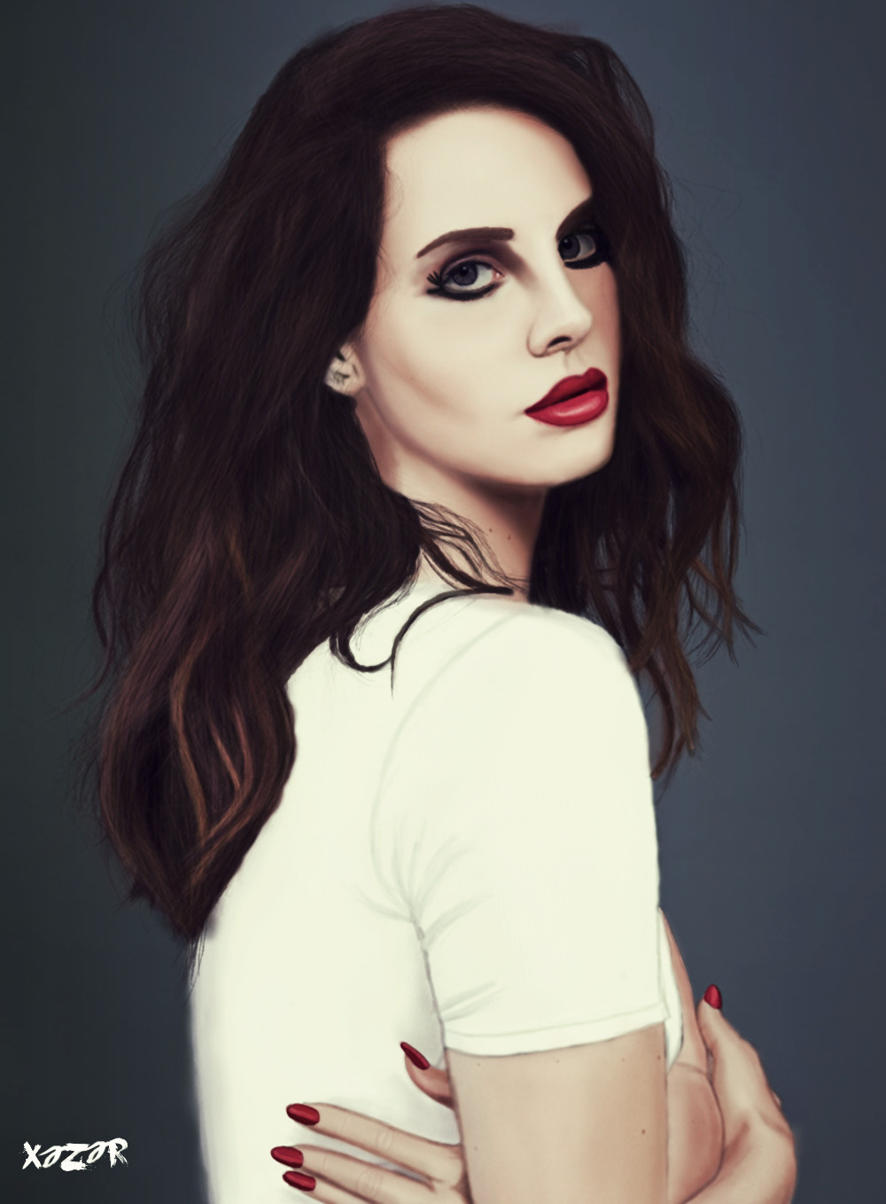 ArtStation - Lana Del Rey Portrait