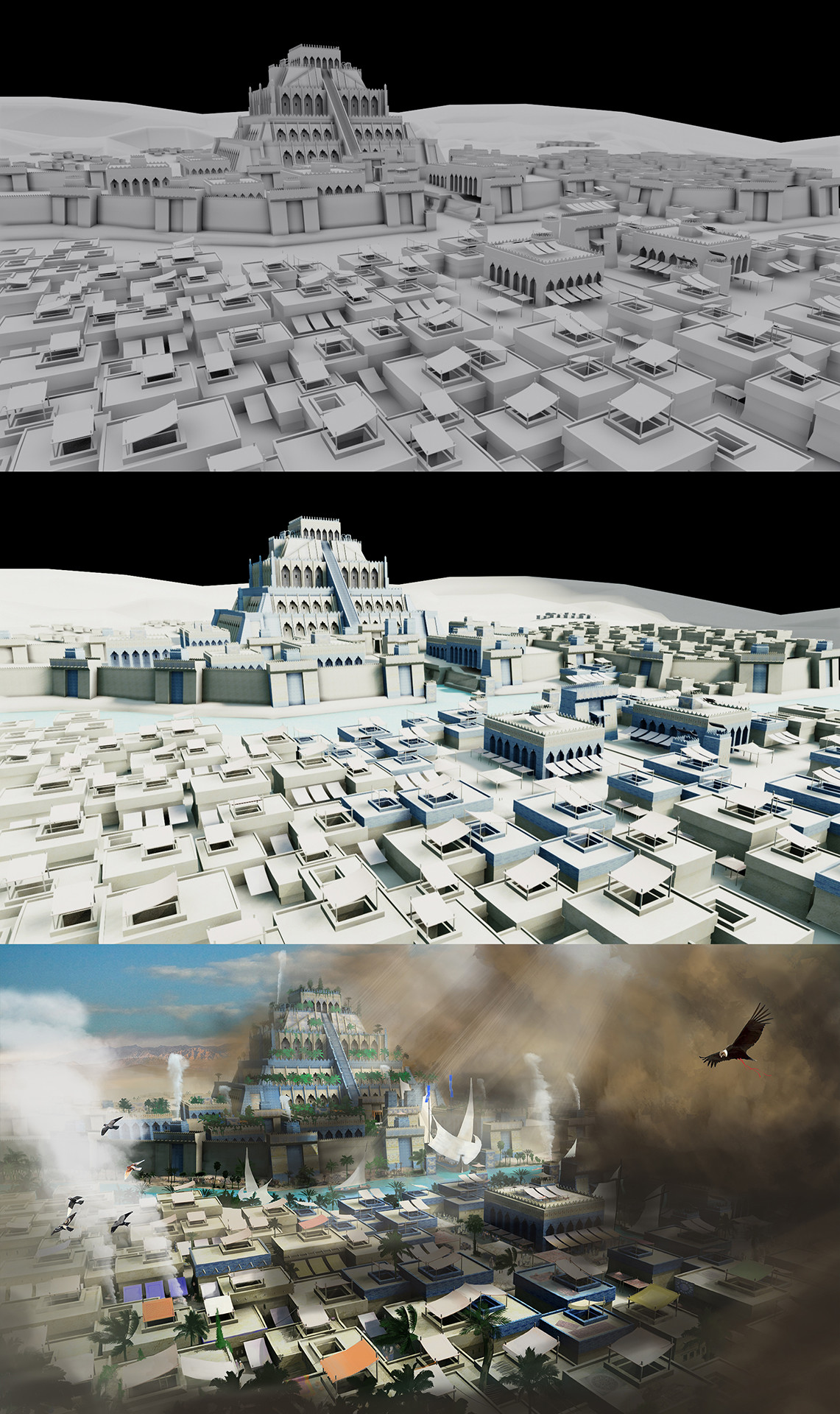 ArtStation - "Babylon" AO, Shadow 3D, Painted rendering