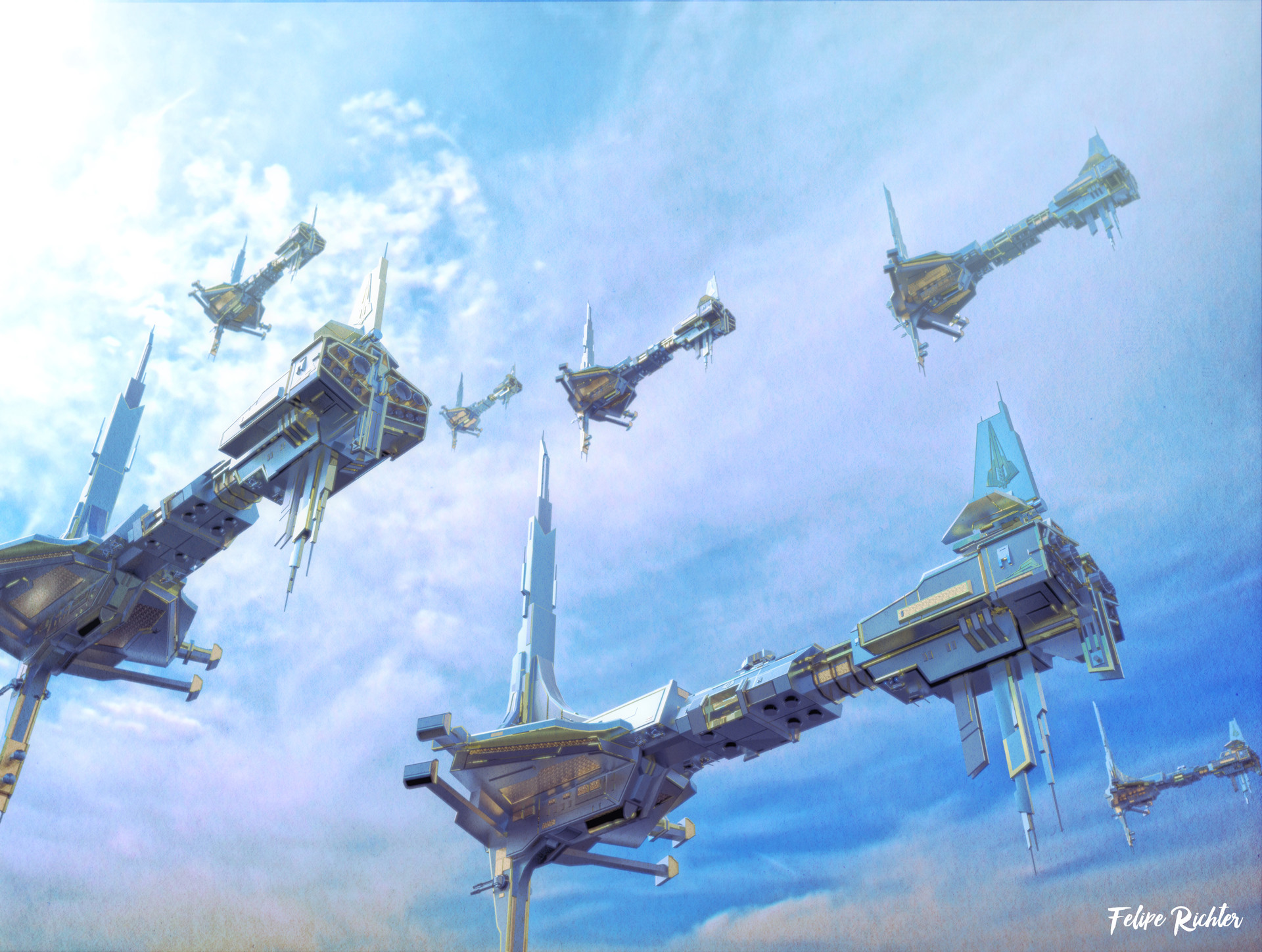 ArtStation - Scifi Ships Cartoon Style