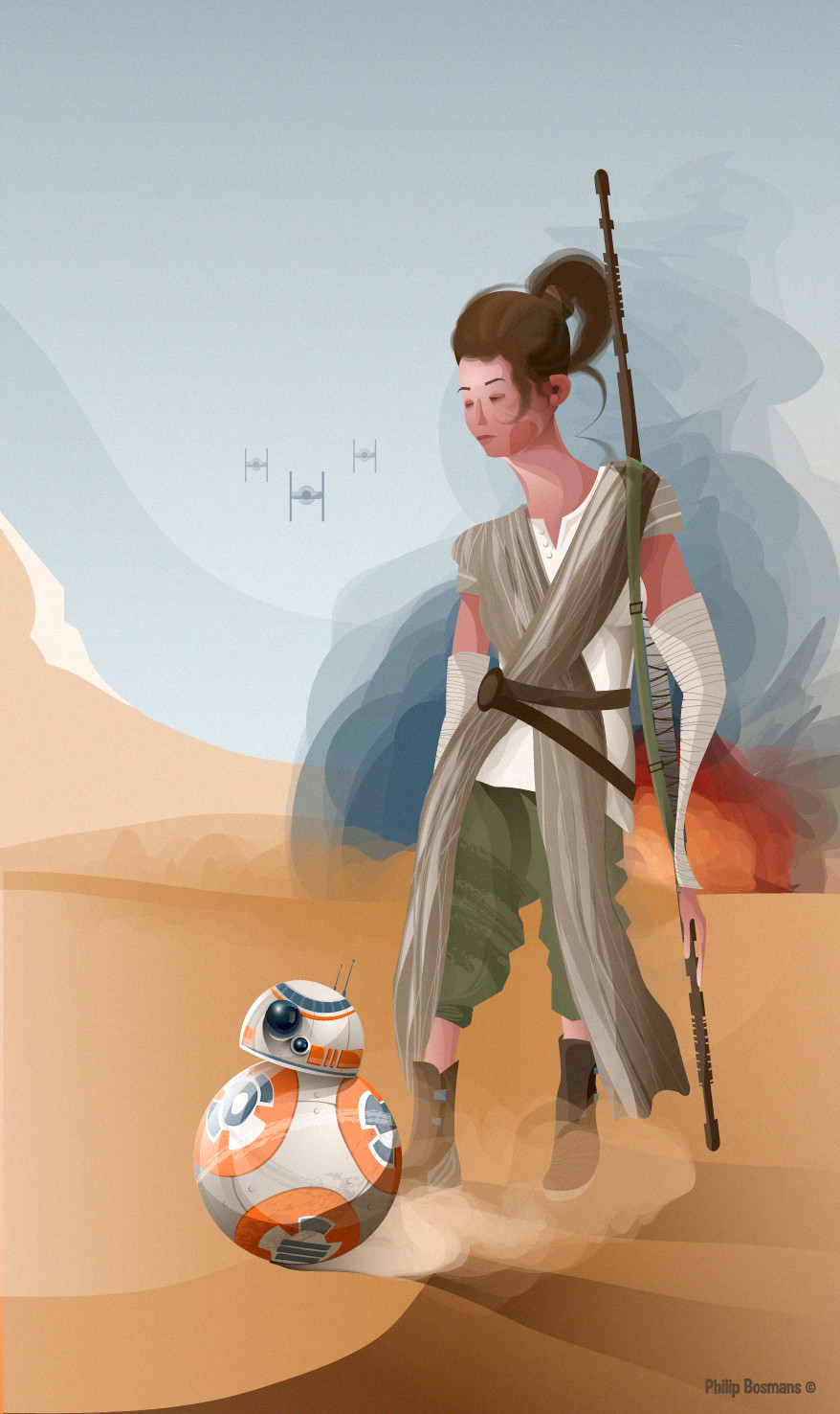 ArtStation - Rey & BB8
