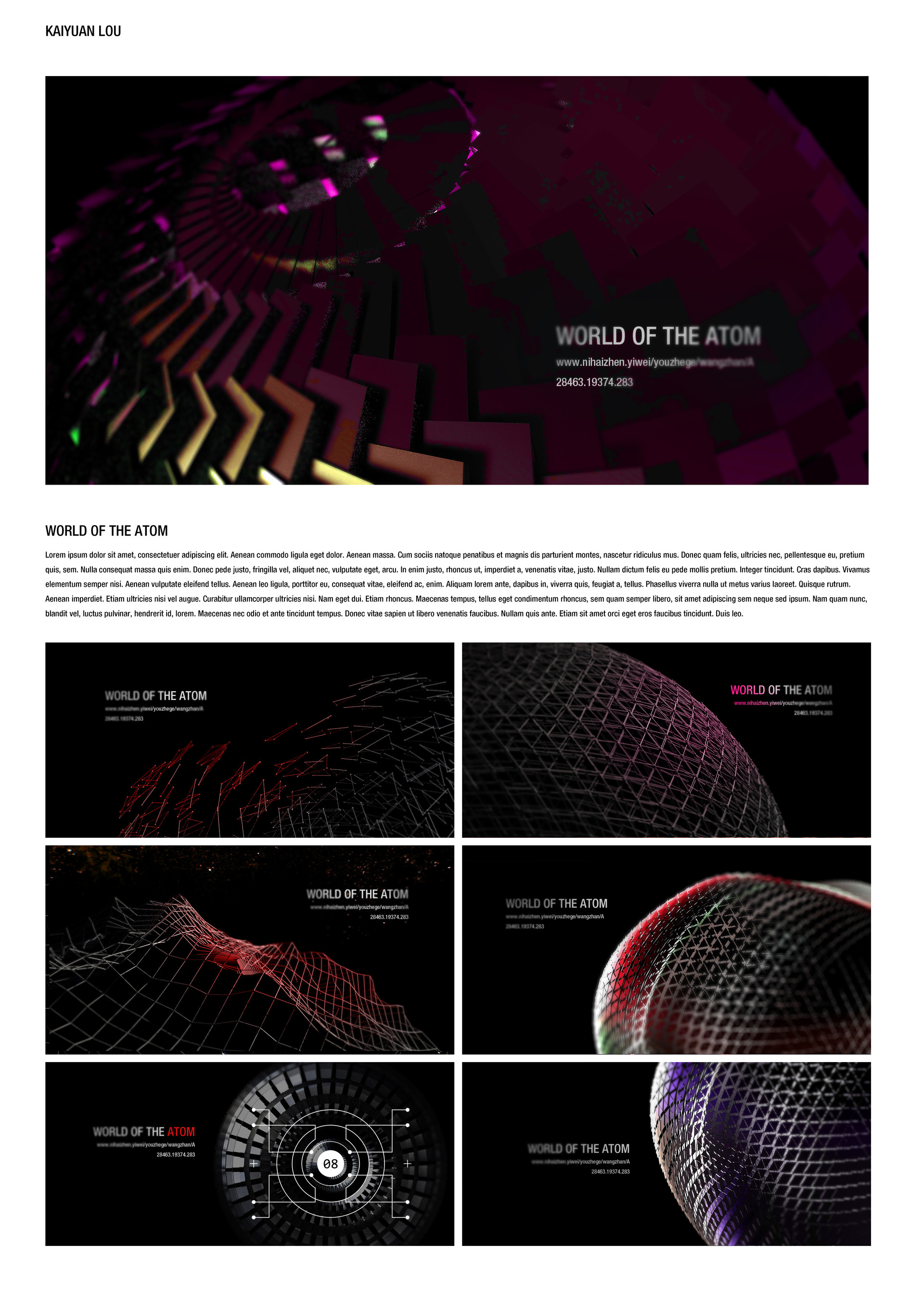 ArtStation - Title Design Practice World of the Atom