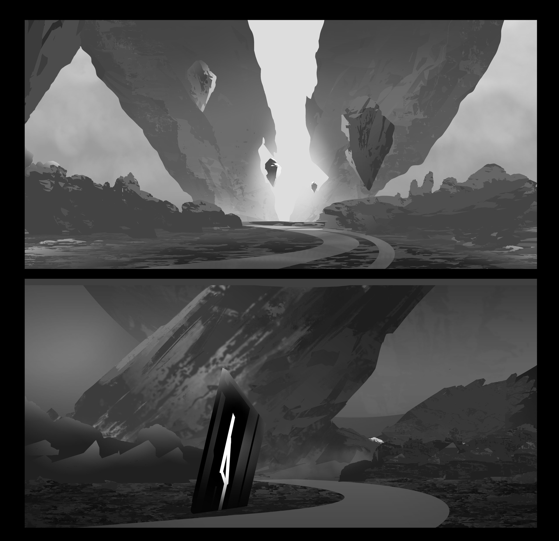 ArtStation - 2D black and white sketches