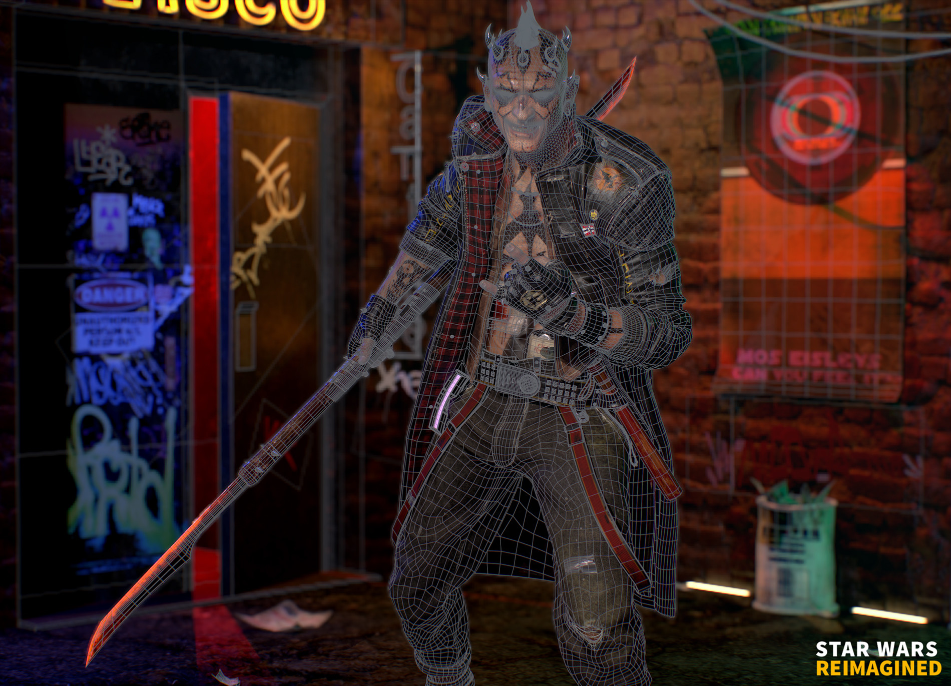 Greg Strangis - Star Wars Reimagined -Cyber Punk Darth Maul