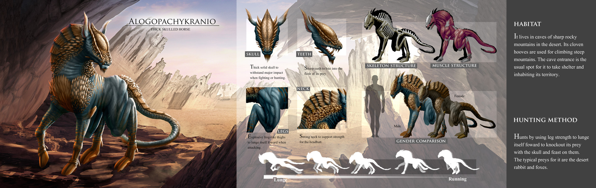 ArtStation - Creature Concept - Desert Mountain Predator