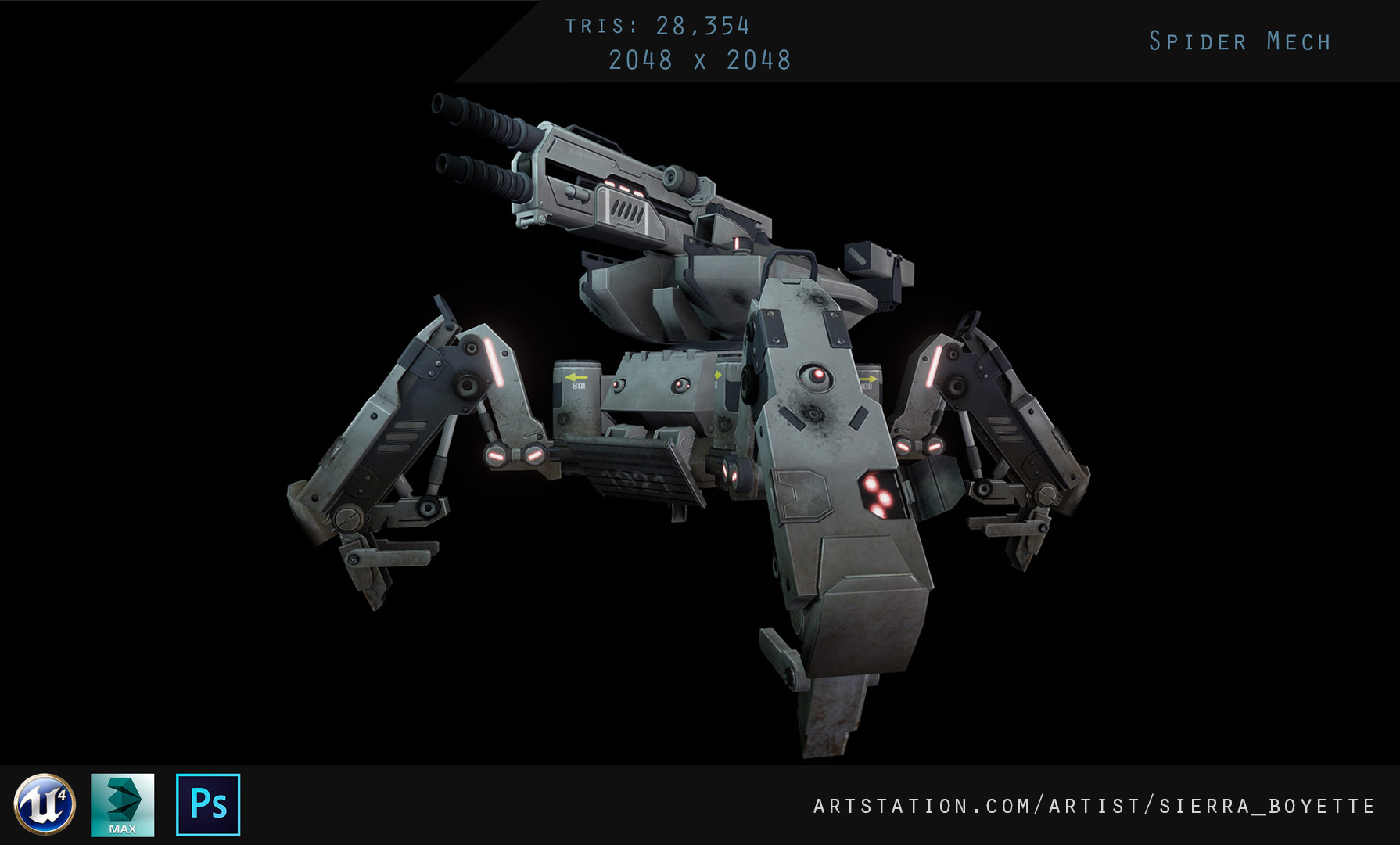 ArtStation - Spider Mech, Sierra Boyette