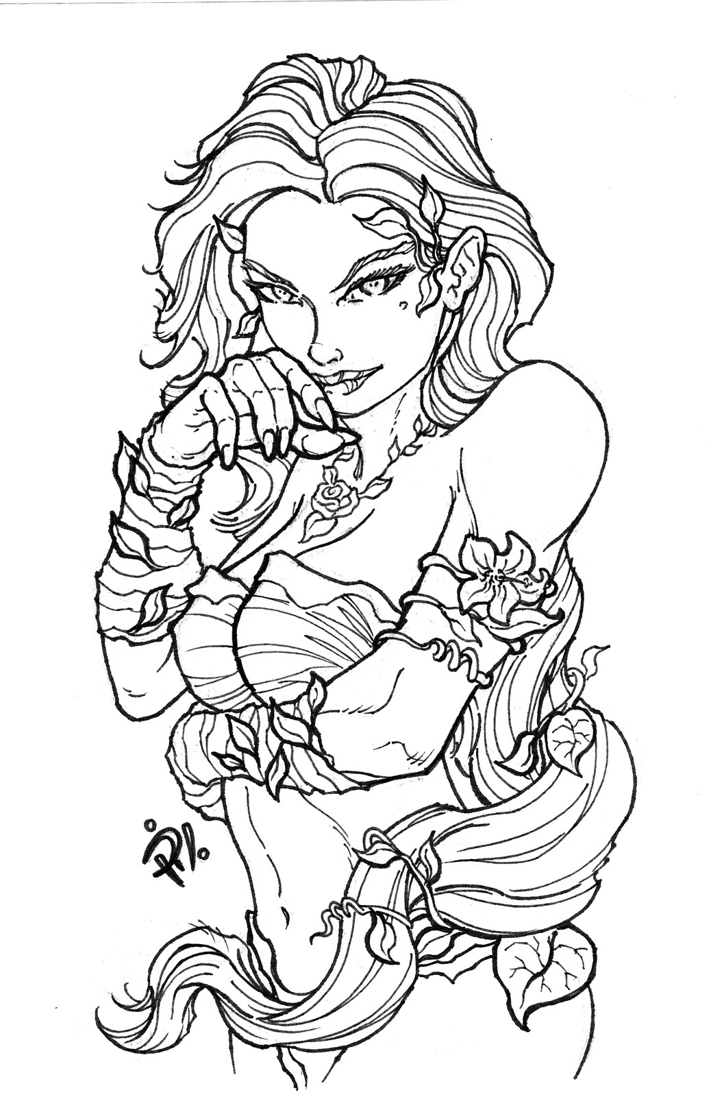 coloring pages of poison ivy