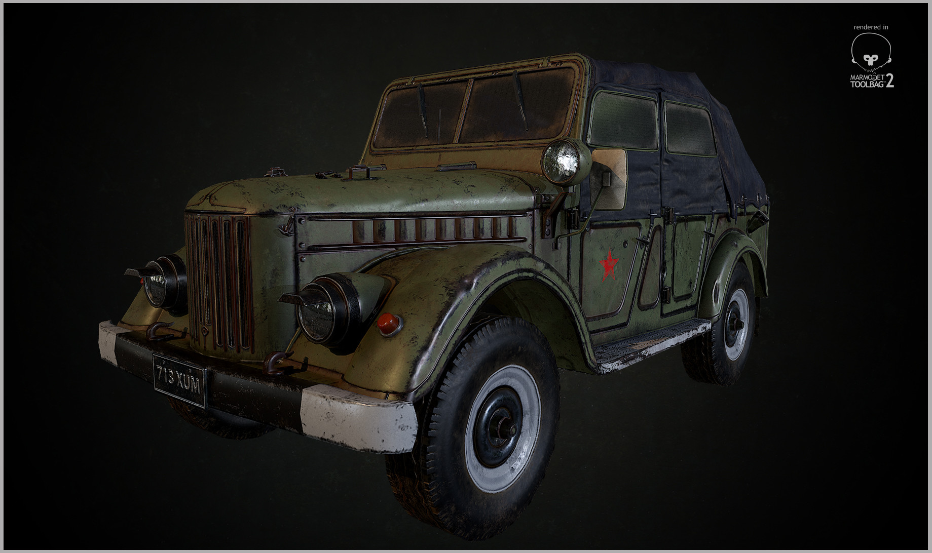 ArtStation - GAZ 69 army vehicle