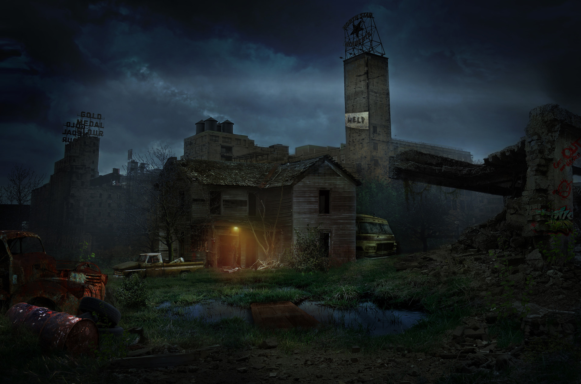 ArtStation - SAFE HOUSE (UNI WORK)