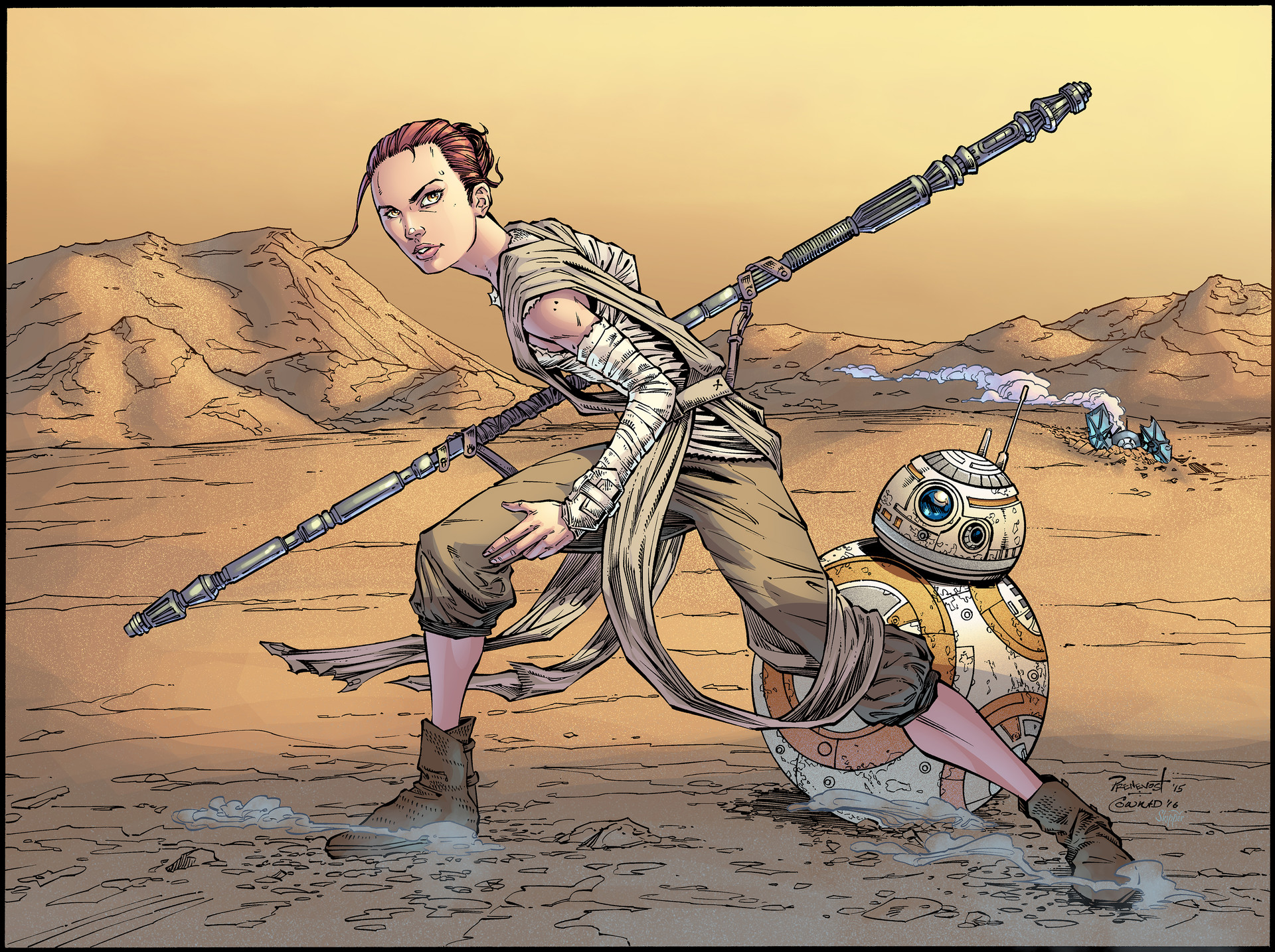 ArtStation - Rey and BB-8