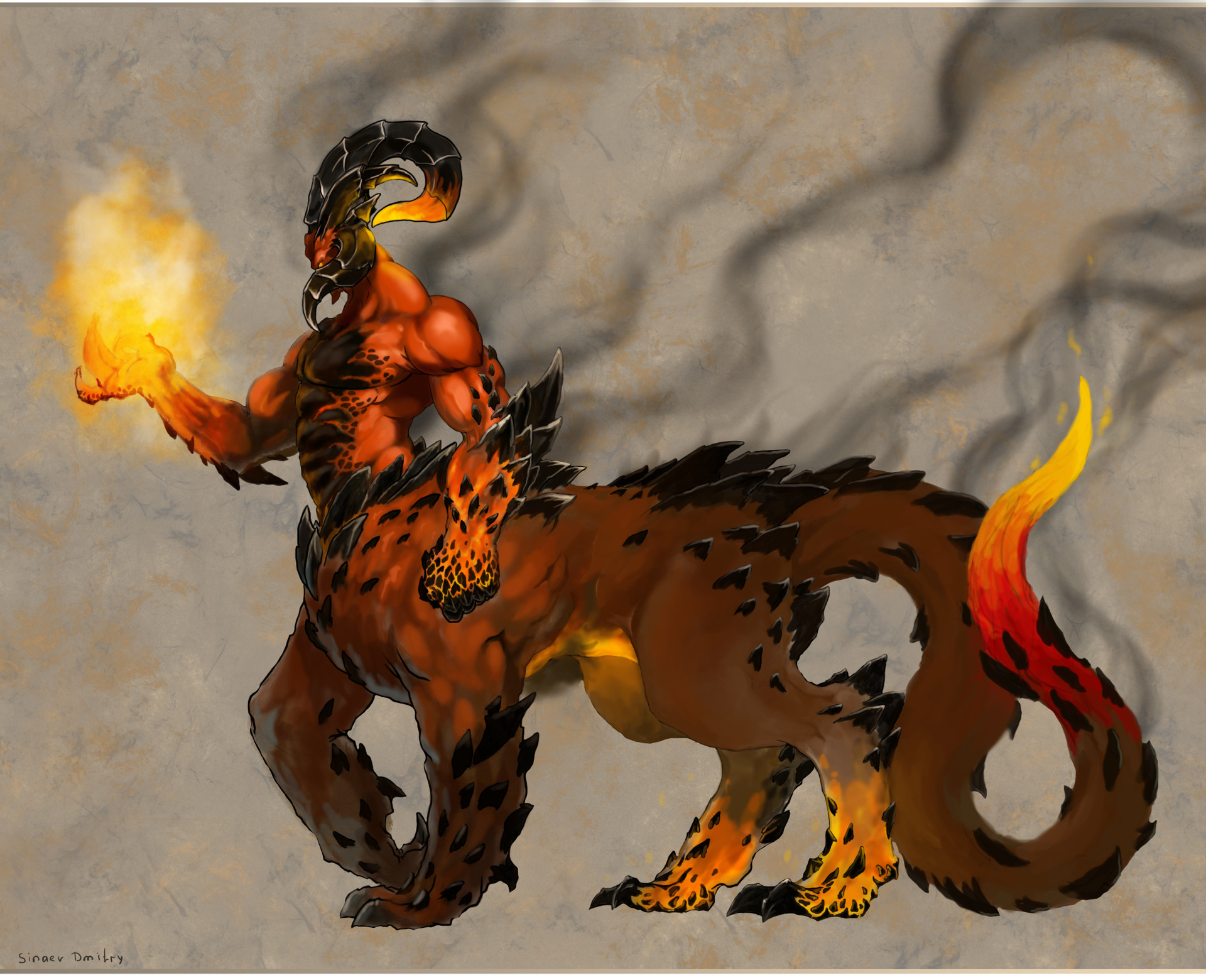ArtStation - centaur fire