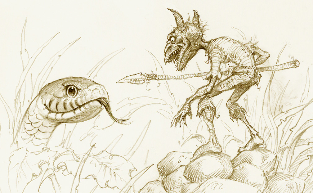 ArtStation - Goblins and Grass Snakes - from the scribbly folder