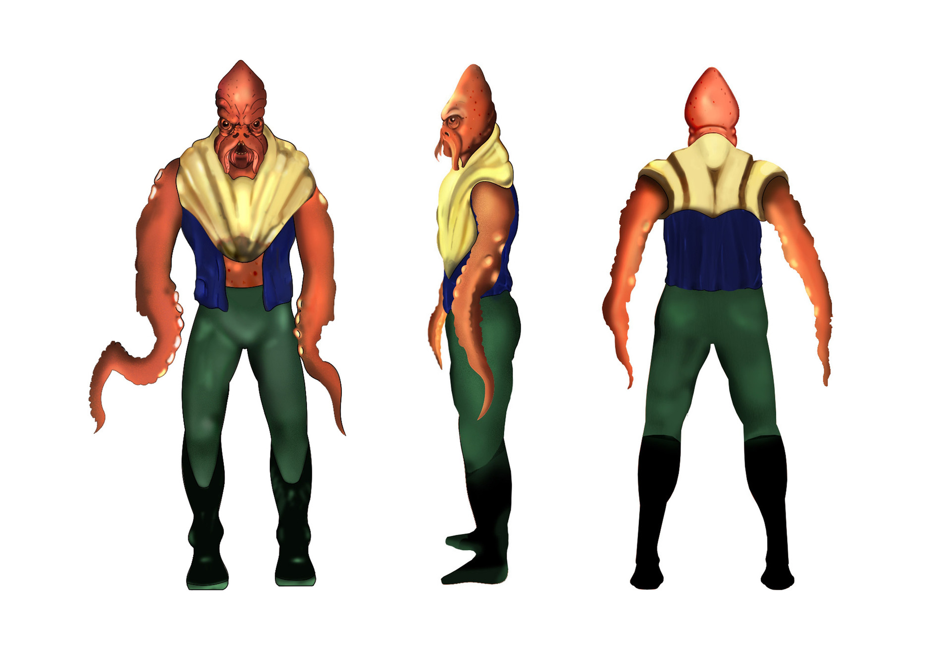 ArtStation - Squidman concept art
