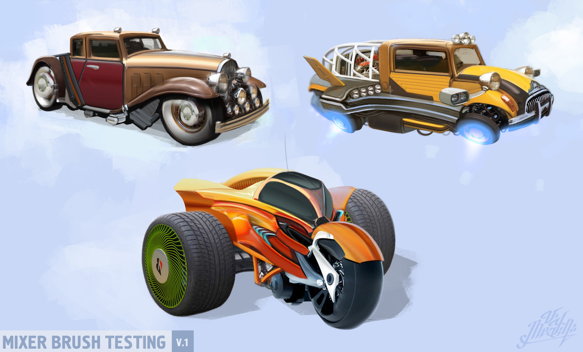 ArtStation - Mixer brush cars
