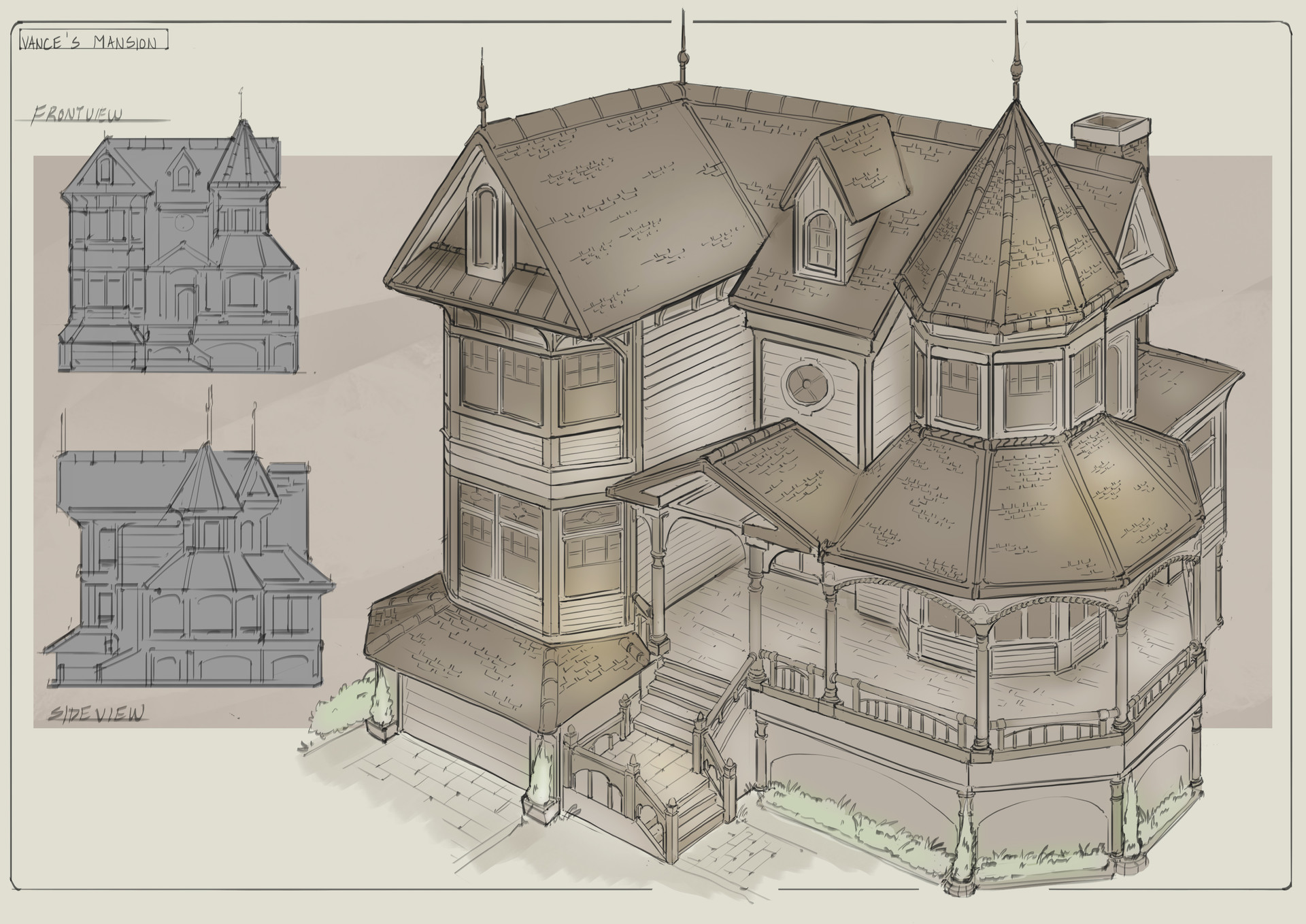 ArtStation - Mansion - Exterior, Sonno