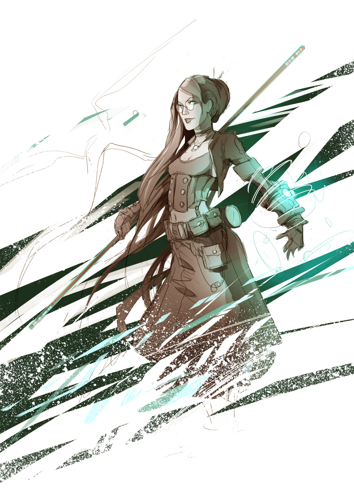 ArtStation - Sketch Tech-Mage Female