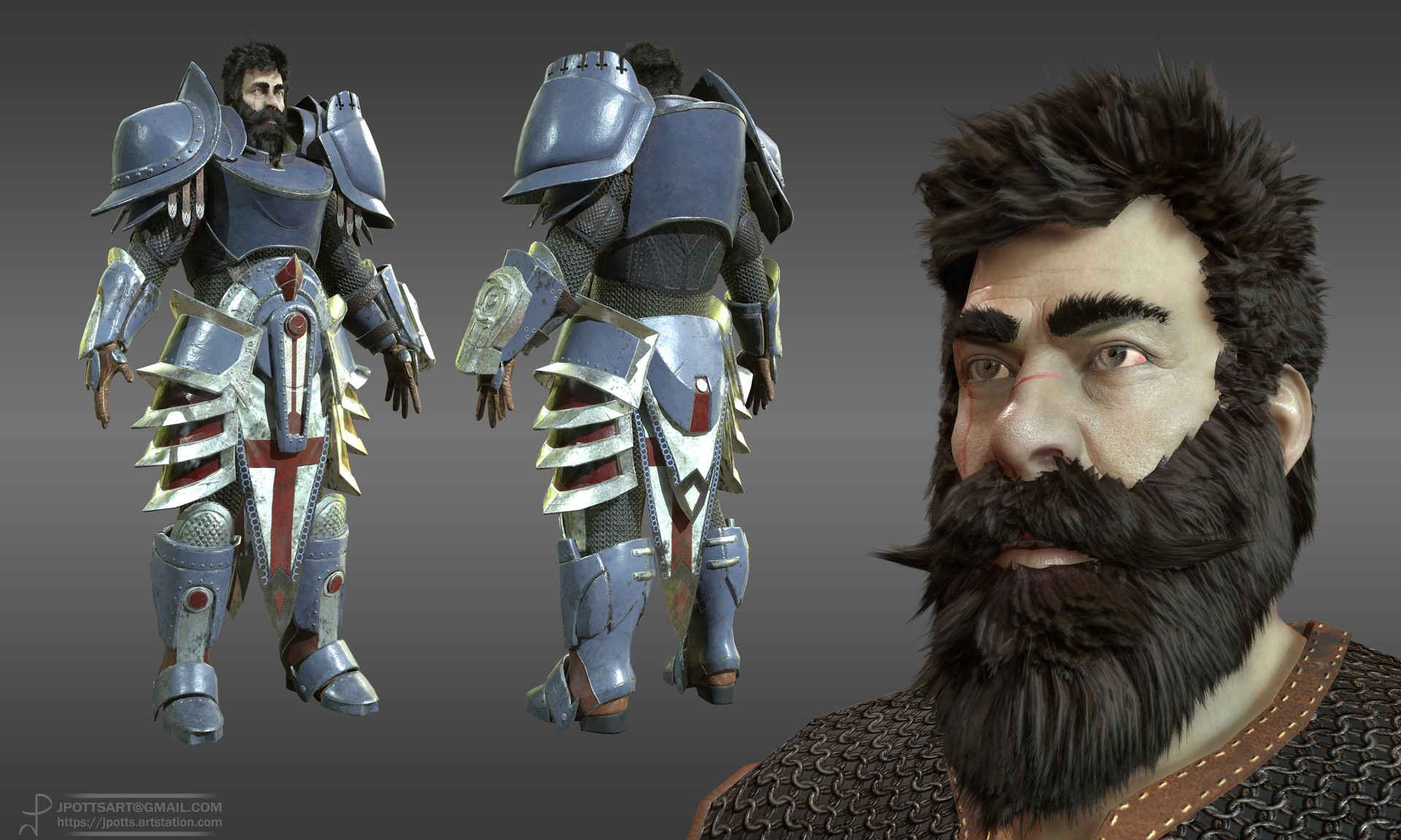 ArtStation - Warrior Proxy WIP, Jeremiah Potts