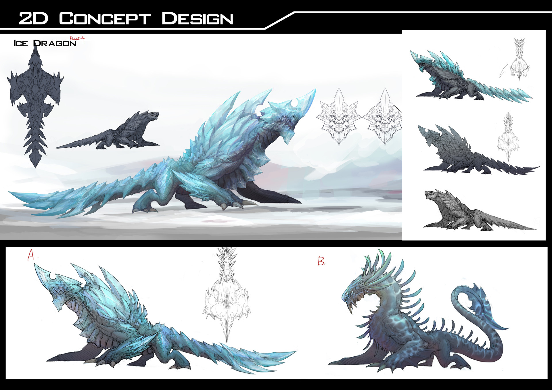 fantasy ice dragons