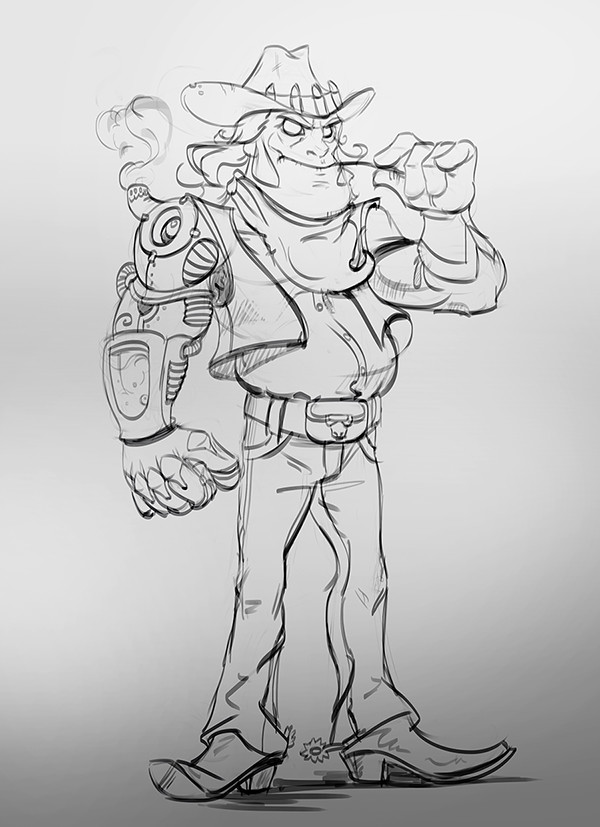 ArtStation - Cowboy SP sketch