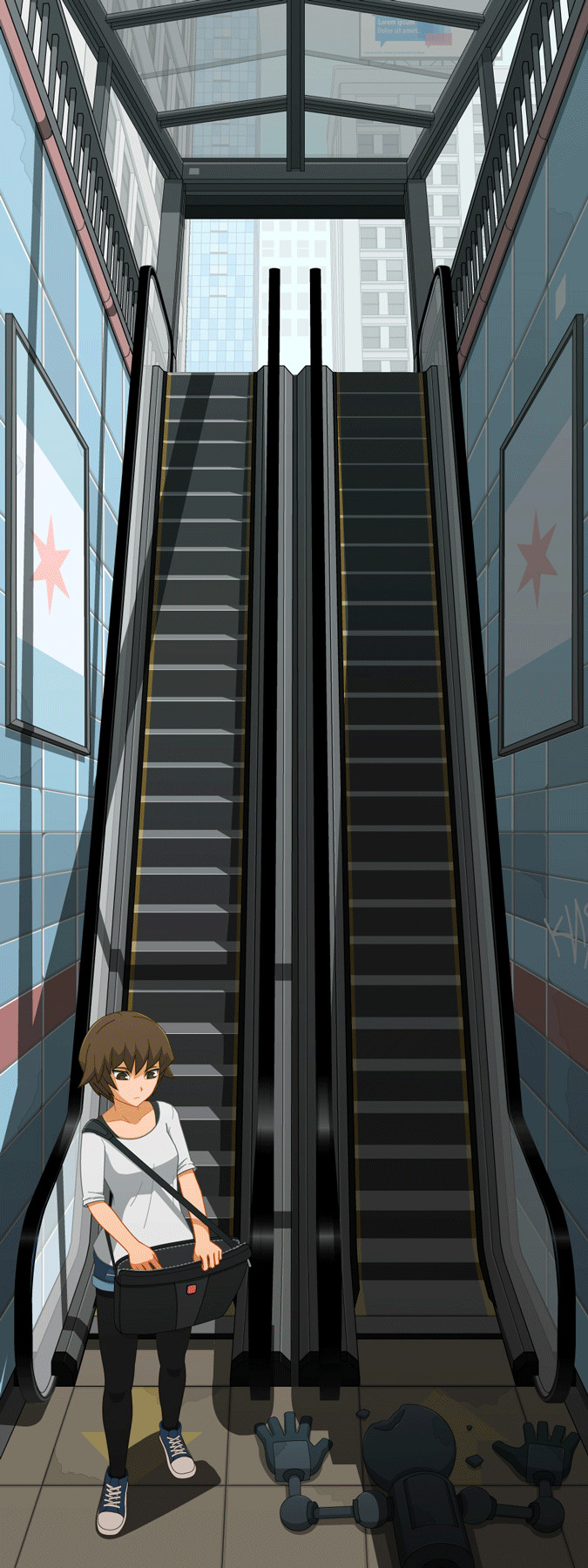 ArtStation - Twin escalator ( animated )