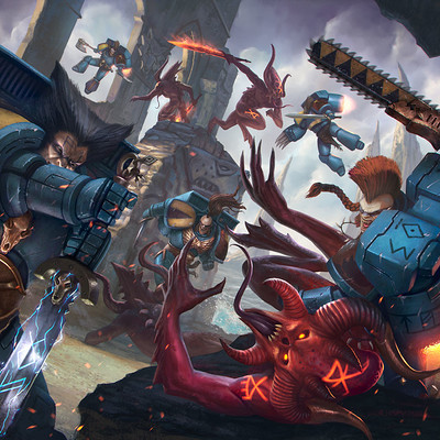 Rafater - Games Workshop - Space Marine vs Ork