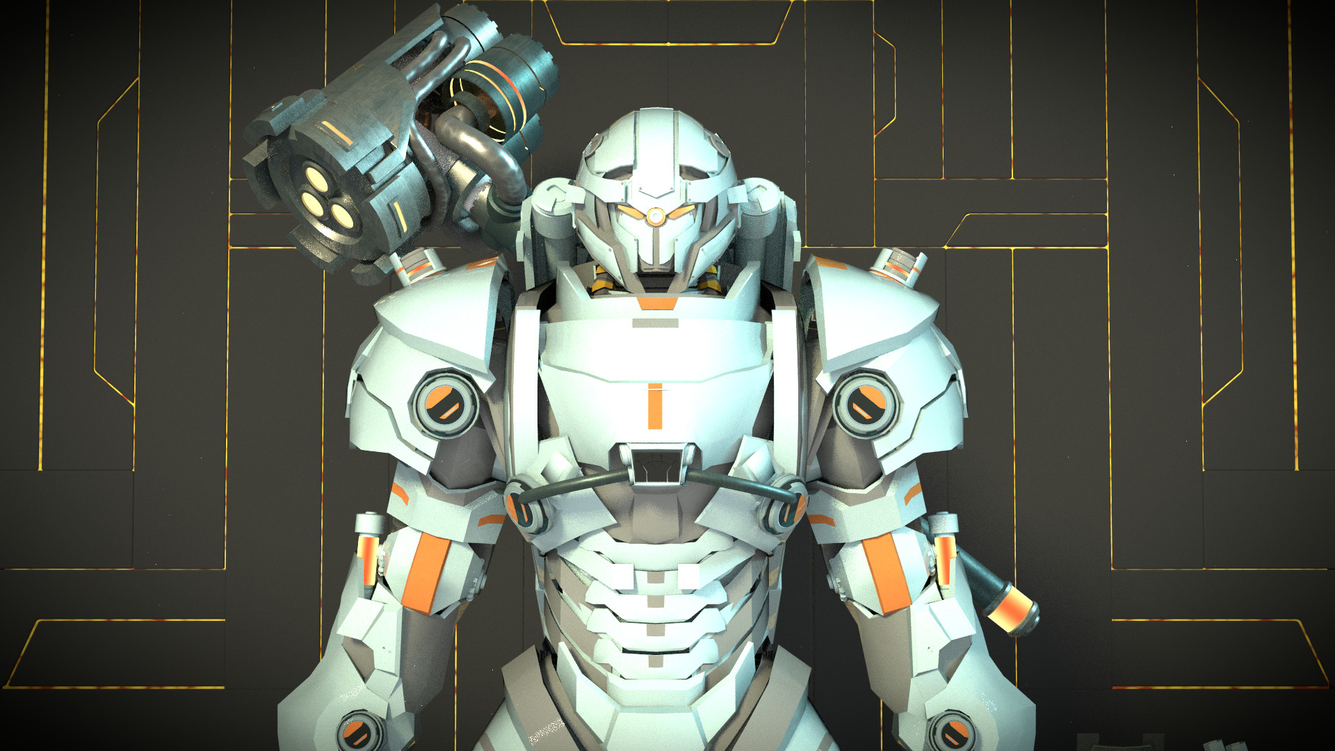 ArtStation - mecha white series